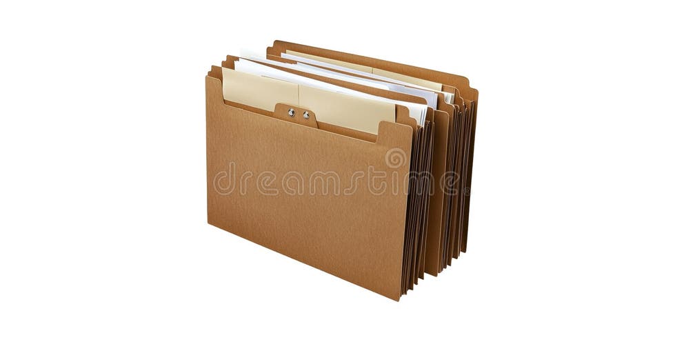 Expandable Brown File Folder with Documents. Office Organization and ...