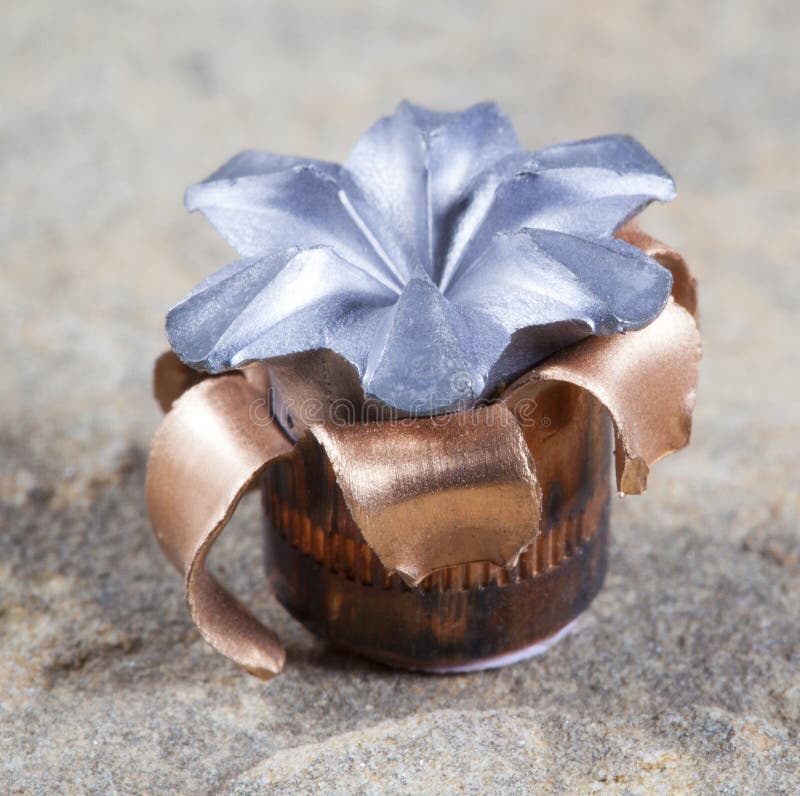 Expanded bullet stock photo. Image of bullet, shine, copper - 69379816