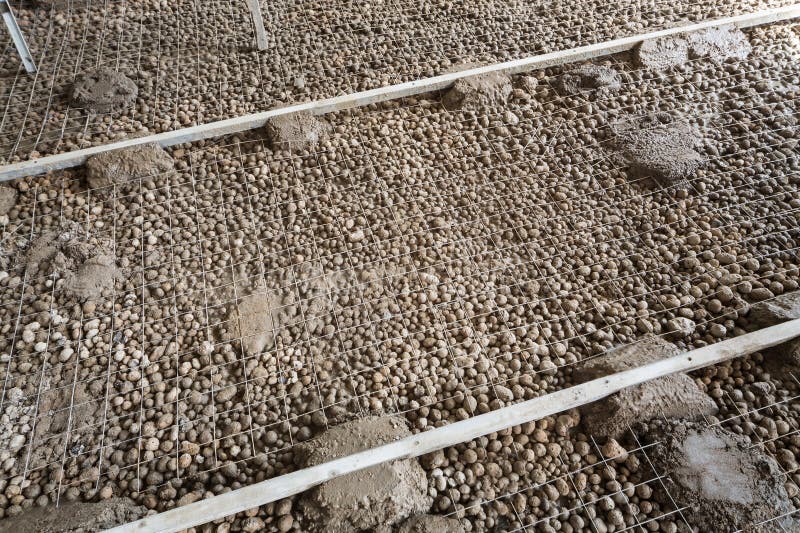 Expanded Clay Aggregate To Fill the Floor on Stock Image - Image of ...