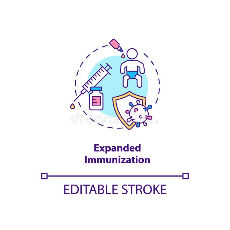 Expanded Immunization Concept Icon Stock Illustration - Illustration of ...