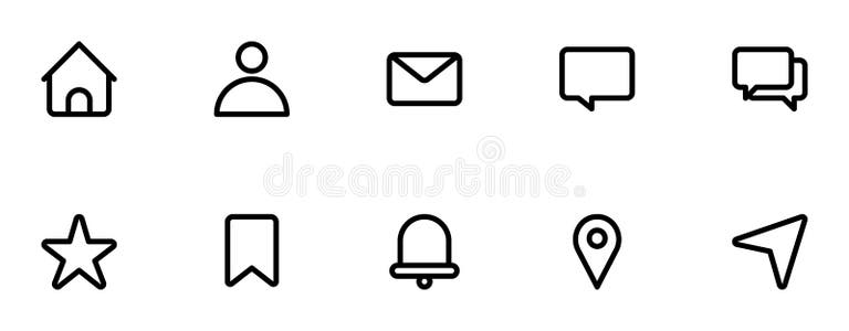 Simple and Clear Structured Randomness UI Line Icons Stock Vector ...