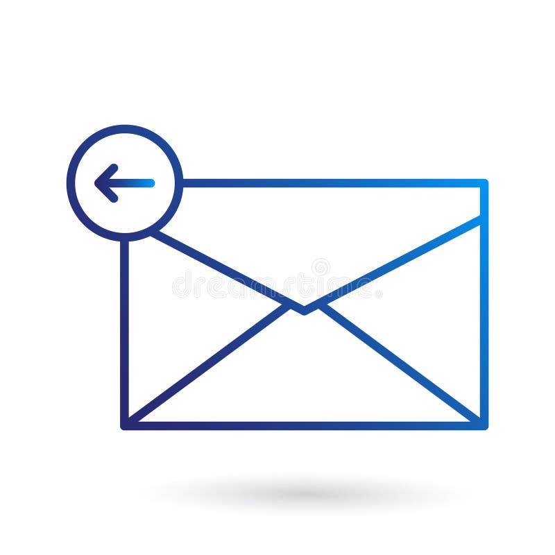 Reply Mail Icon in Blue Color, Modern Style Stock Vector - Illustration ...