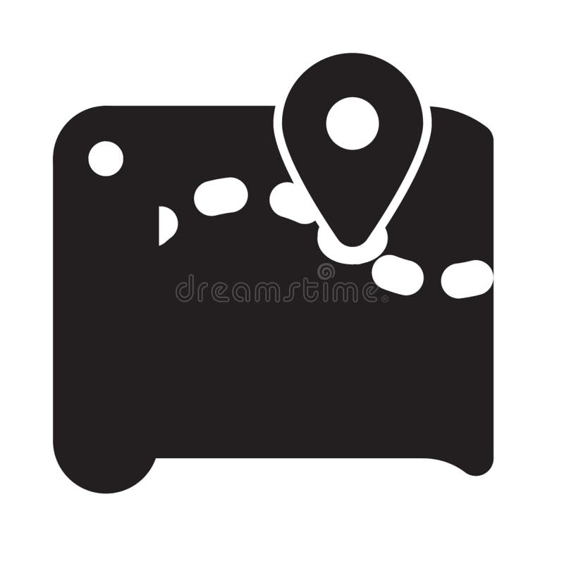 Maps Icon Solid Style for All Your Project Needs Stock Illustration ...