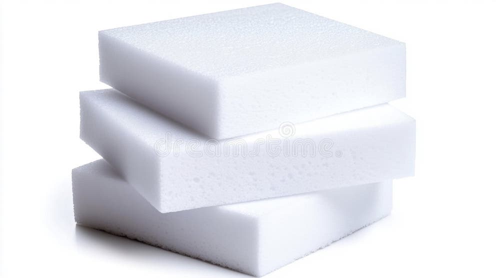 Expanded Polystyrene Blocks Isolated on White Background Stock ...