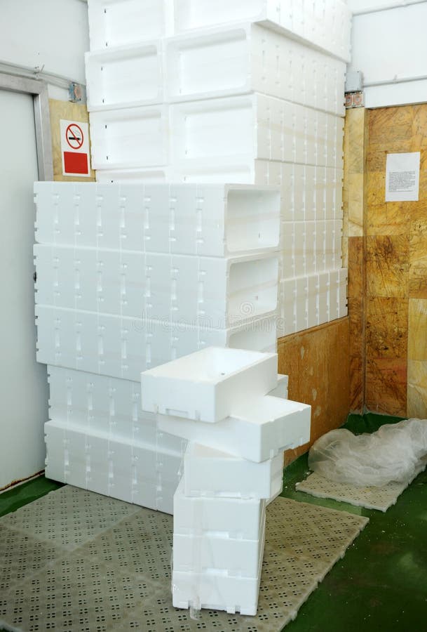 Expanded Polystyrene Boxes or White Cork for Packing and Transporting ...