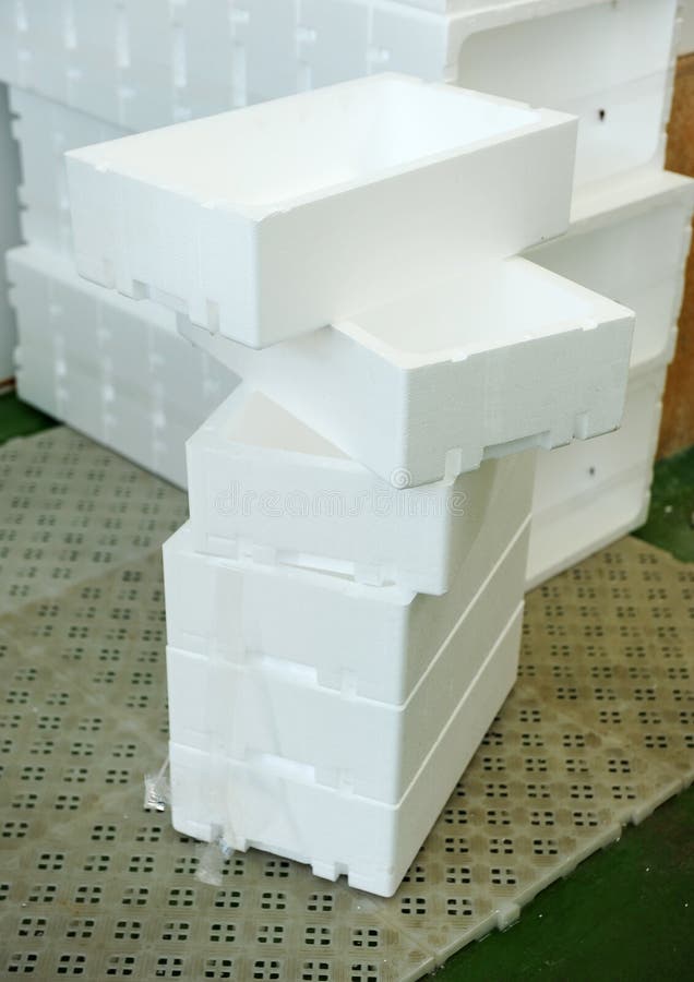 Expanded Polystyrene Boxes or White Cork for Packing and Transporting ...