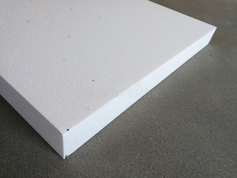 Expanded Polystyrene Layer on Concrete Subfloor Stock Image - Image of ...