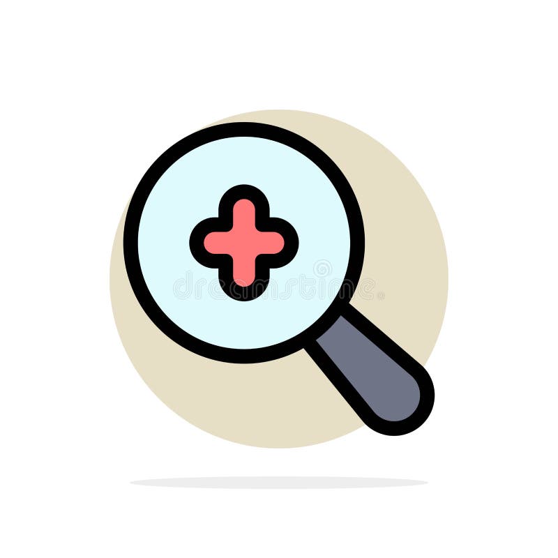Expanded, Search, Plus Abstract Circle Background Flat Color Icon Stock ...