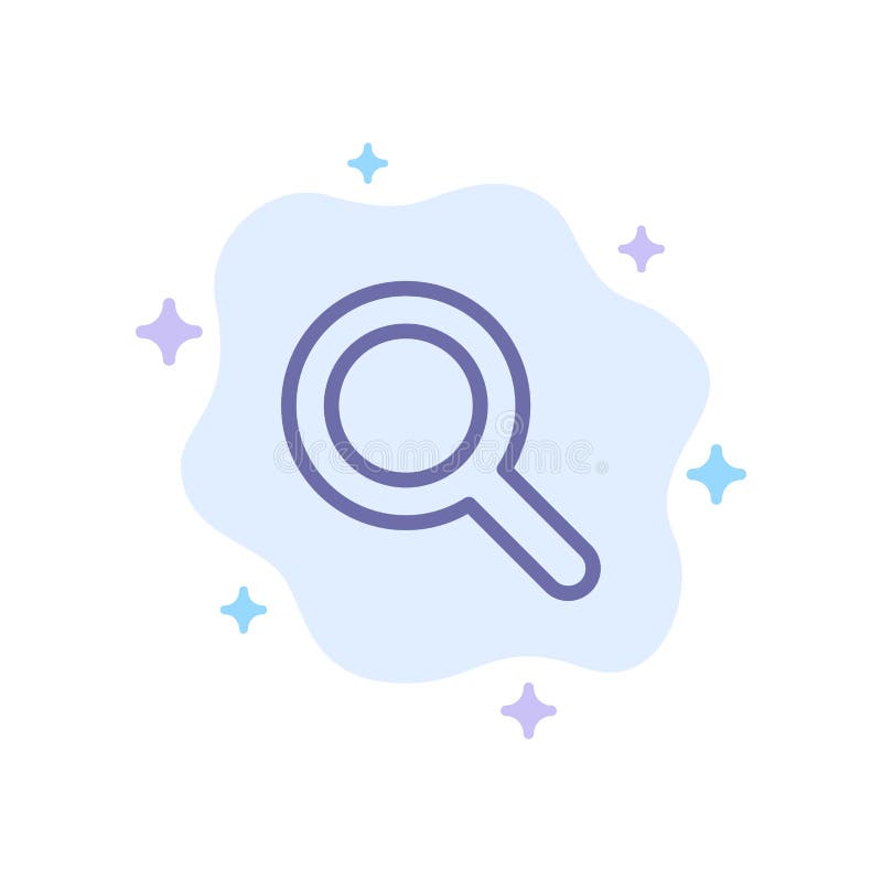 Expanded, Search, Ui Blue Icon on Abstract Cloud Background Stock ...