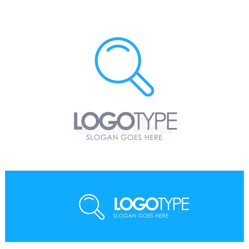 Expanded, Search, Ui Blue OutLine Logo with Place for Tagline Stock ...
