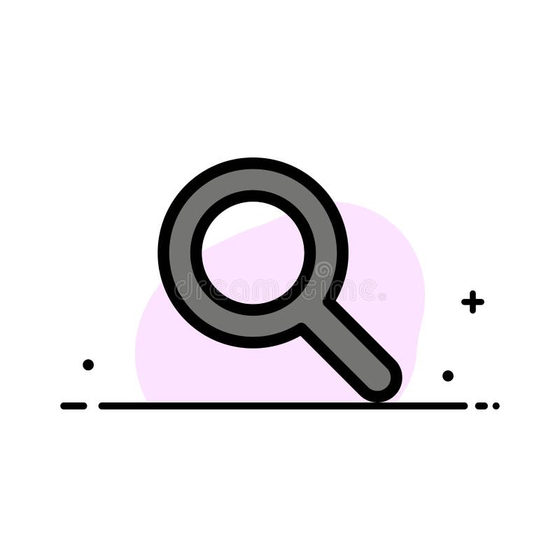 Expanded, Search, Ui Business Flat Line Filled Icon Vector Banner ...