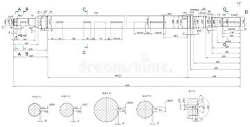 Expanded Shaft Sketch Engineering Drawing Stock Illustrations – 27 ...