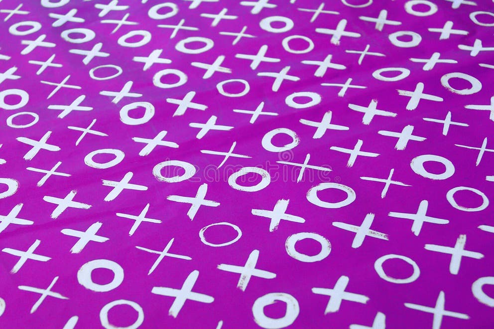 Expanded Violet Wrapping Paper with Letters. Stock Photo - Image of ...