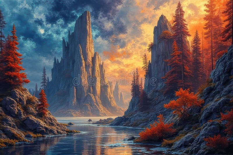 Expanding Artistic Realms stock illustration. Illustration of ...