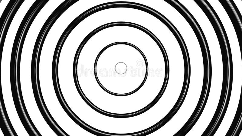 Expanding Black Circular Waves Motion Graphics with Plain White ...