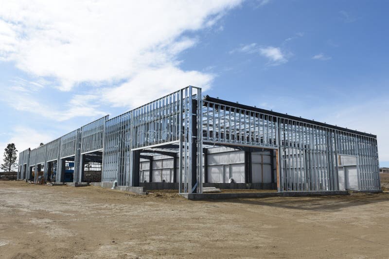 Expanding Business Using Steel Framework for Building. Stock Image ...