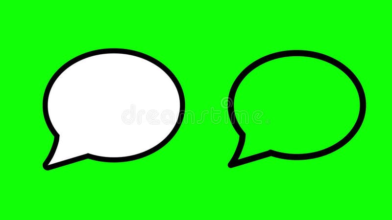 Expanding Chat Bubbles on Green Screen Background Stock Video - Video ...