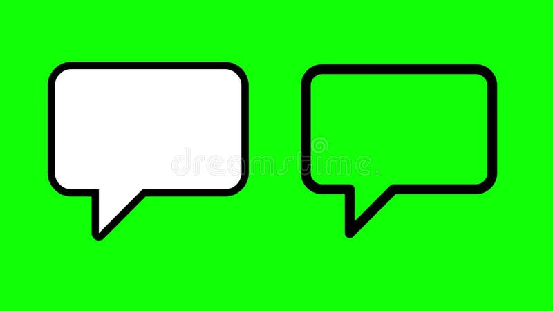 Expanding Chat Bubbles Motion Graphics with Green Screen Background ...