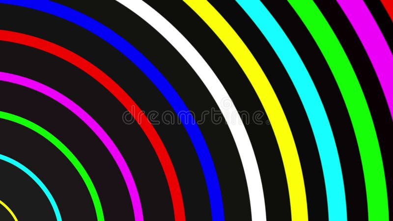Expanding Colorful Waves Motion Graphics with Plain Black Background ...