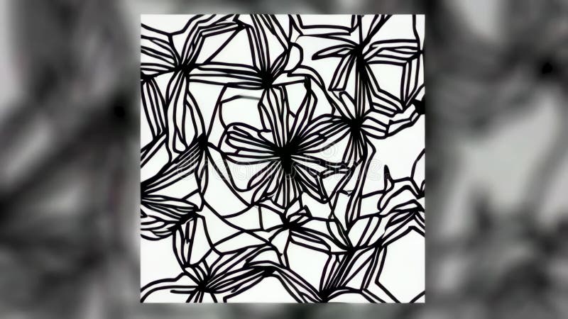 Expanding Floral Pattern Filling Frame with Blur Effect Stock Video ...