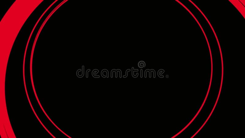 Expanding Infinity Rings Motion Pattern in Red on Black Background ...