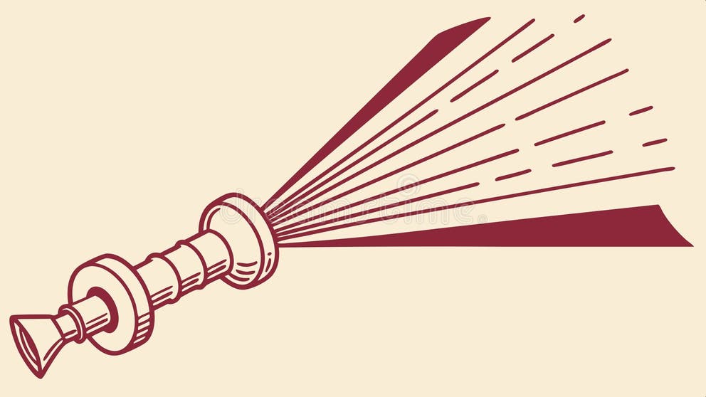 Expanding Light Rays from a Nozzle, Bright Abstract Beam, Vector Design ...