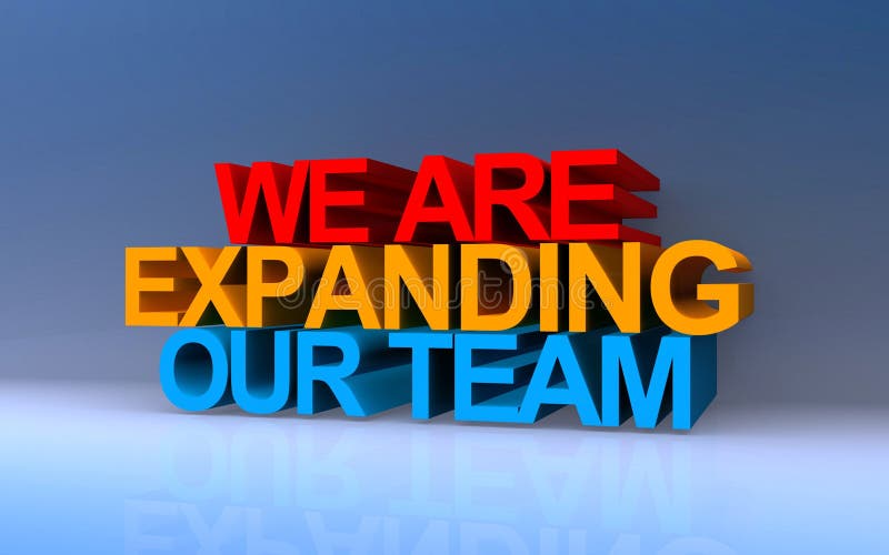 We are Expanding Our Team on Blue Stock Illustration - Illustration of ...