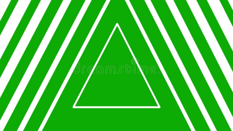 Expanding Triangle Shapes Pattern on Green Screen Background Stock ...