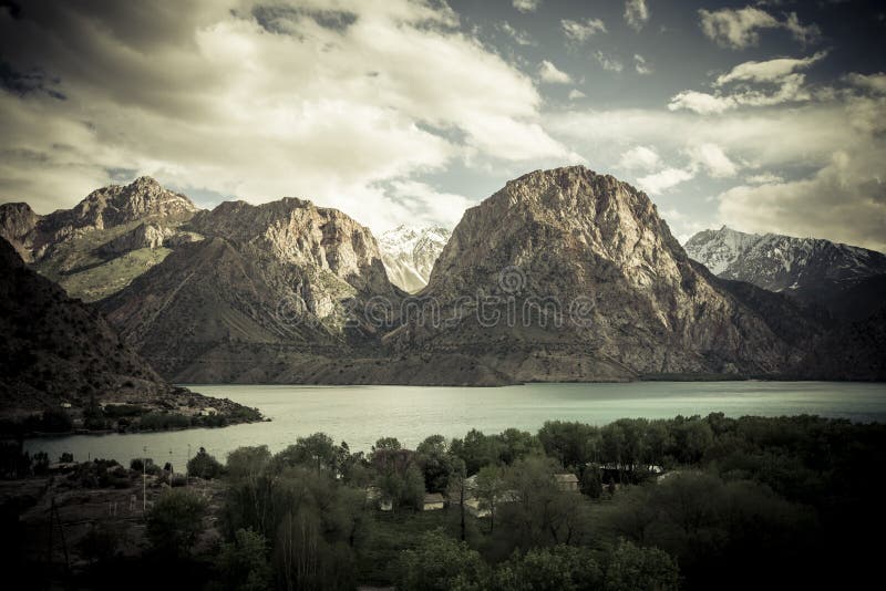 Expanse of Lake Iskander-Kul. Tajikistan Stock Image - Image of expanse ...