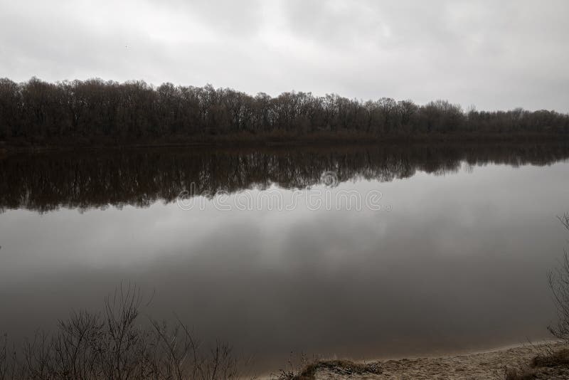 Expanse of Water on a Cloudy Cold Spring Day Stock Image - Image of ...
