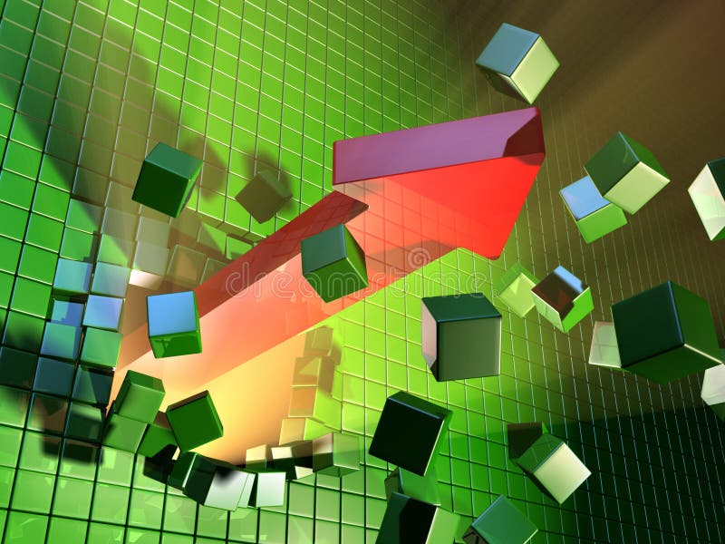 Expansion stock illustration. Illustration of cube, moving - 19056182