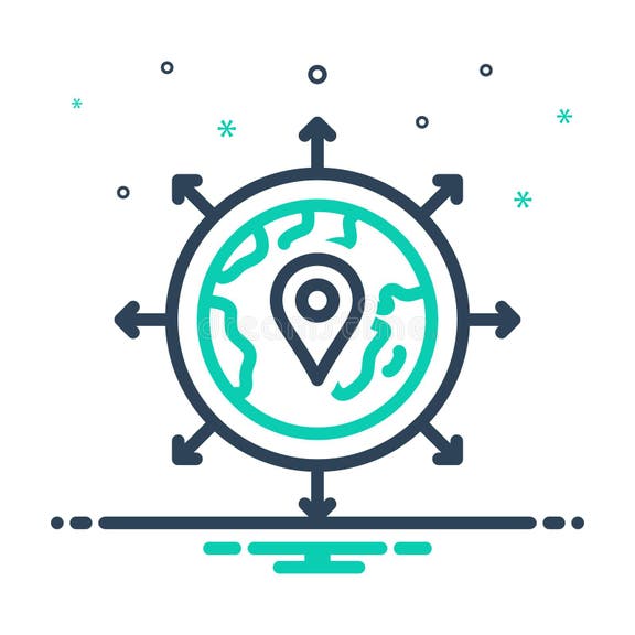 Mix Icon for Expansion, Extension and Global Stock Illustration ...