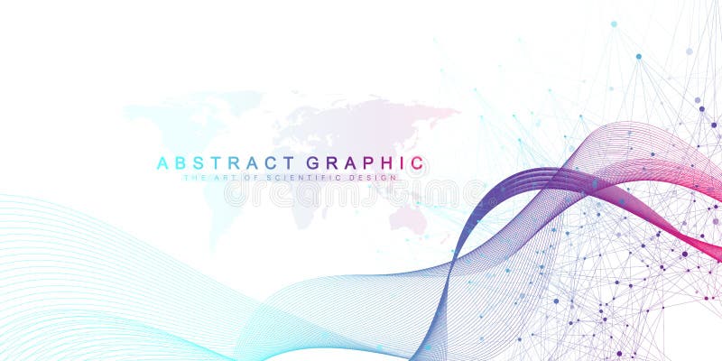 Expansion of Life. Colorful Explosion Background with Connected Line ...