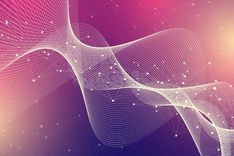 Expansion of Life. Colorful Explosion Background with Connected Line ...