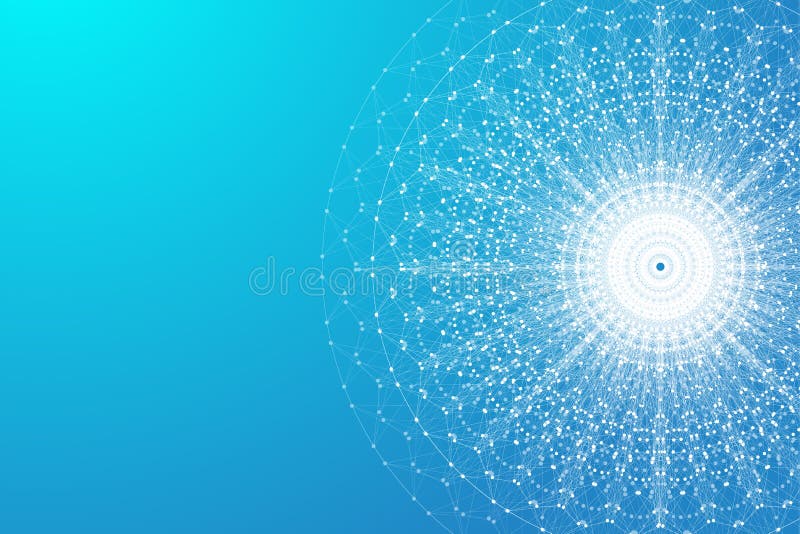 Expansion of Life. Colorful Explosion Background with Connected Line ...