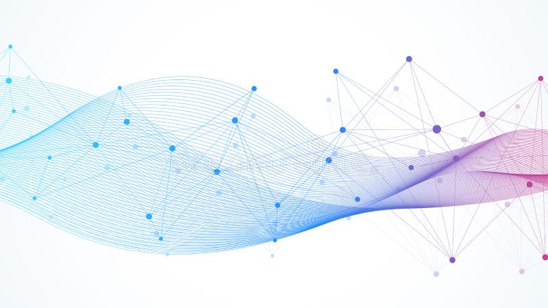 Expansion of Life. Colorful Explosion Background with Connected Line ...