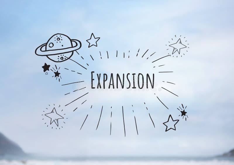 Expansion Text with Drawings Graphics Stock Illustration - Illustration ...