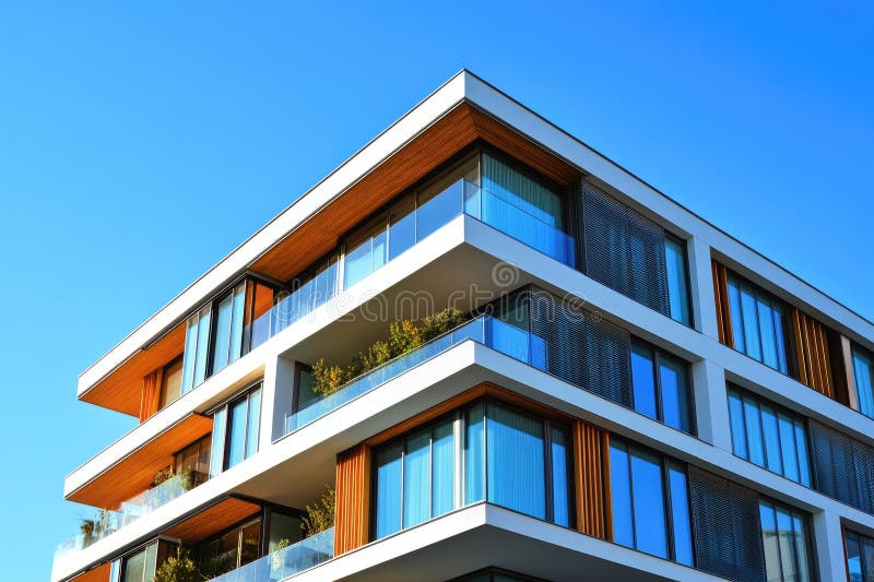 An Expansive Apartment Building Featuring Numerous Windows and ...