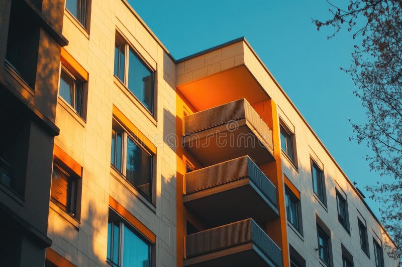 An Expansive Apartment Building Featuring Numerous Windows and ...