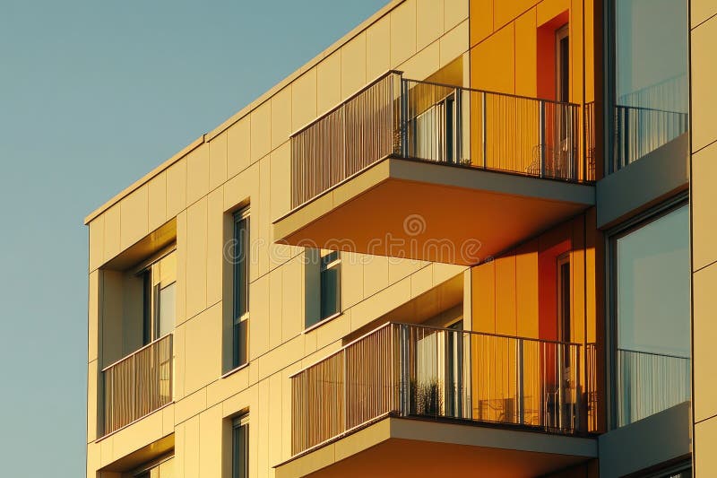 An Expansive Apartment Building Featuring Numerous Windows and ...