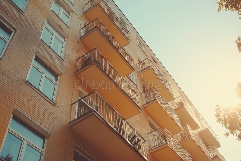 An Expansive Apartment Building Featuring Numerous Windows and ...