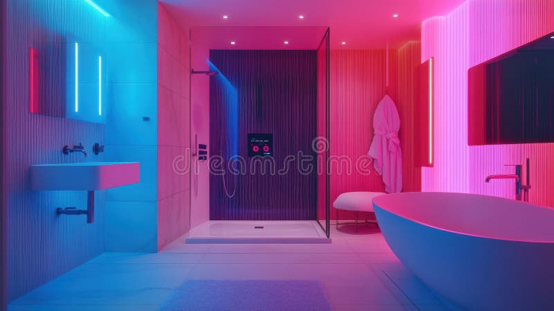 This Expansive Bathroom Showcases a Smart Shower System, Temperature ...