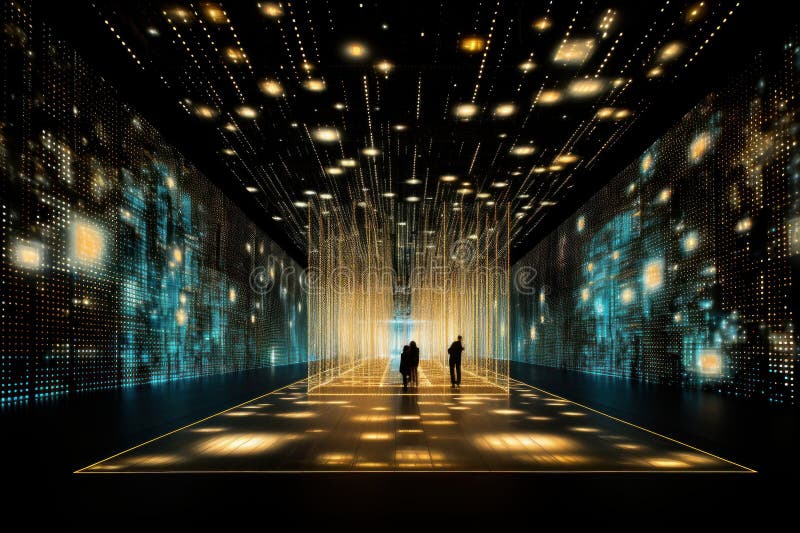 Expansive Big Data Led Monitor Panel. Generate Ai Stock Photo - Image ...