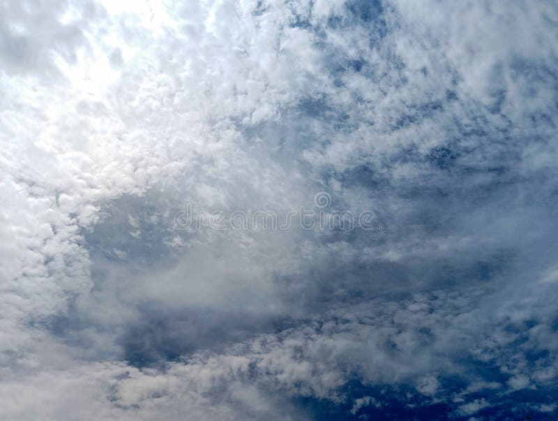 Dynamic Cloud Formations in Blue Sky Stock Image - Image of pattern ...