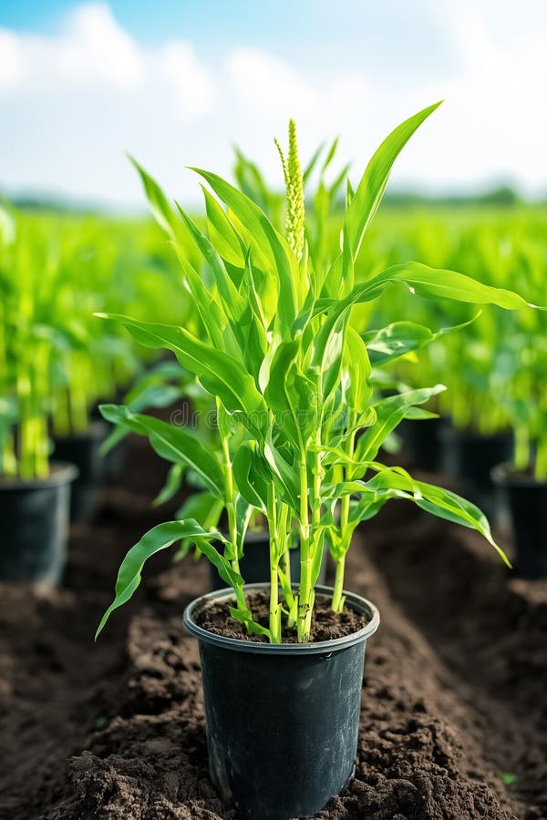 Expansive Crop Field Features Experimental Genetically Modified Plants ...