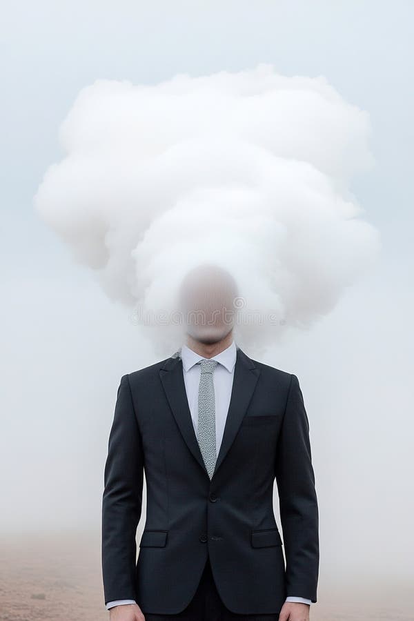 In an Expansive, Empty Landscape, a Well-dressed Man Stands with a ...