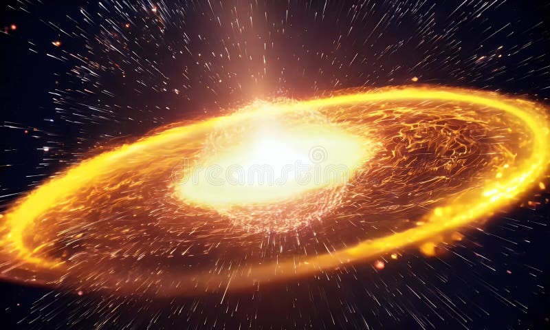 Expansive Explosion of Light and Particles, Representing the Birth of ...