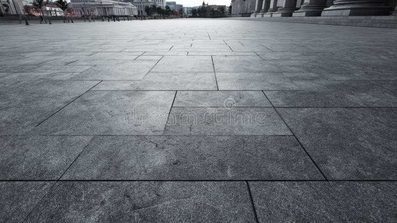 The Expansive Gray Pavement with Unique Texture and Minimalist Design ...