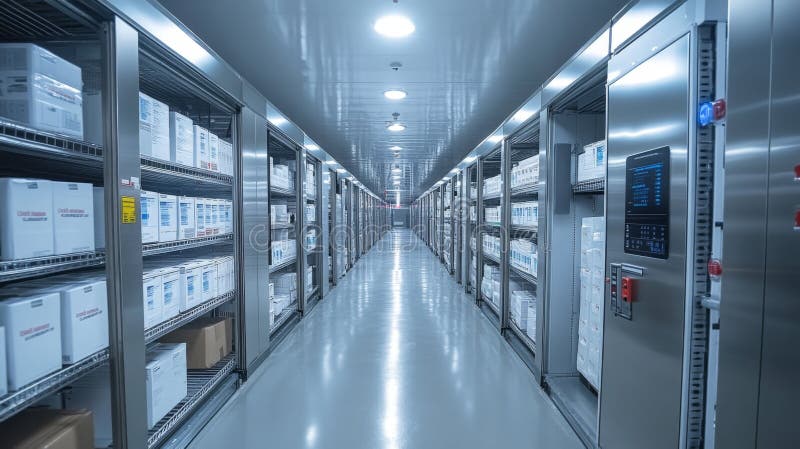 Expansive Hallway within a Climate Controlled Storage Facility Designed ...