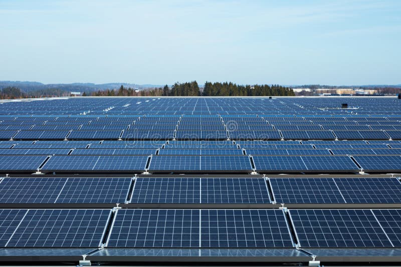 Expansive Industrial Solar Panel Installation Stock Photos - Free ...